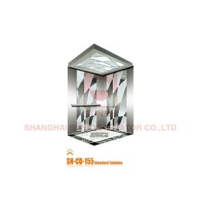 Quality Etching / Hairline Elevator Cabin Decoration , Decorative Mirror Elevator Cabin for sale
