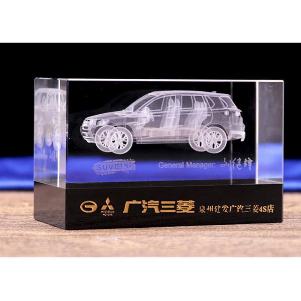 Quality Original Design Crystal Decoration Crafts With 3D Laser Engraving Car Model for sale