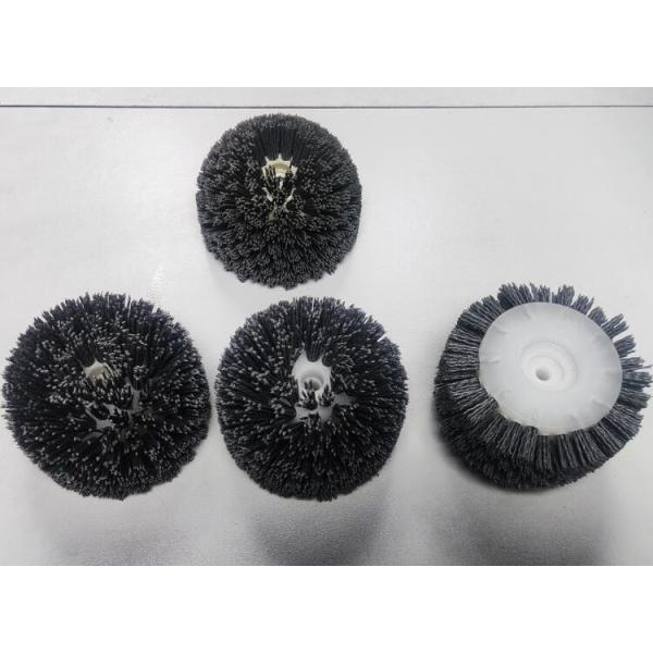 Quality Nylon Wire Industrial Round Head 100MM Diameter Rotary Cylinder Nylon Brushes for sale