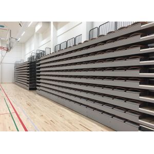 Quality Easily Operated Telescopic Stadium Seating Systems Durable With HDPE Gray Seats for sale