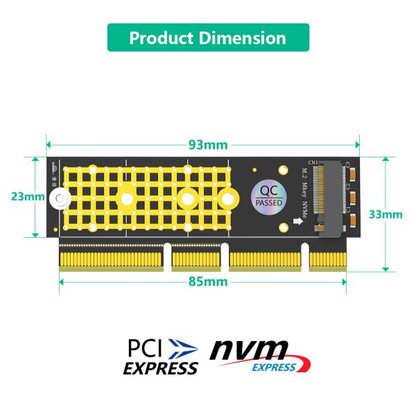 Quality Custom M.2 NGFF NVMe SSD TO PCI-E 3.0 X16 / X8 / X4 Adapter for sale