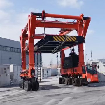 Quality 60T Straddle Carrier Container Handling Car Energy Storage Tanks Carrier for sale