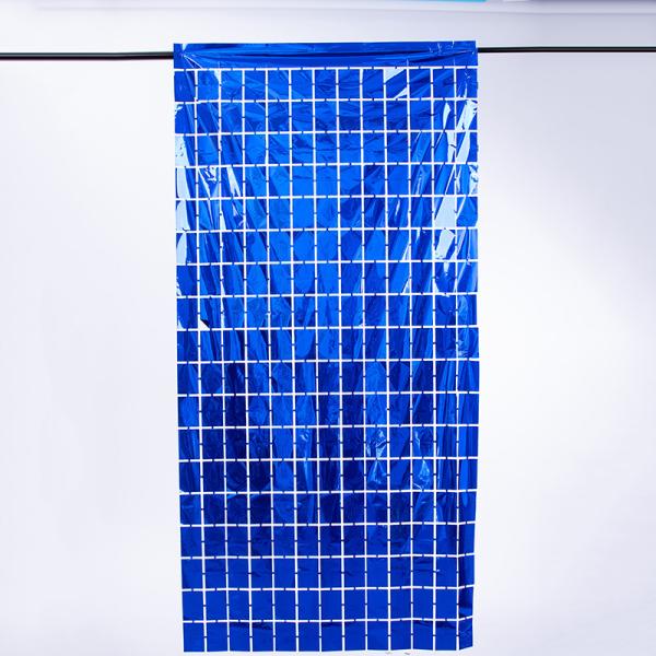 Quality Assorted Foil Curtain Square Grid Curtain Modern Background Wall Stylish And Waterproof for sale