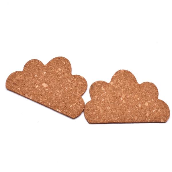 Quality FDA Natural Cork Coasters Cat Cloud Shape OEM for sale