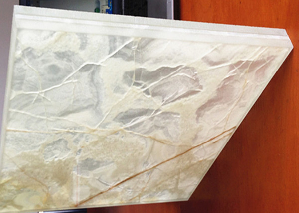 Quality Natural Onyx Marble Layer Low Iron Laminated Glass for sale