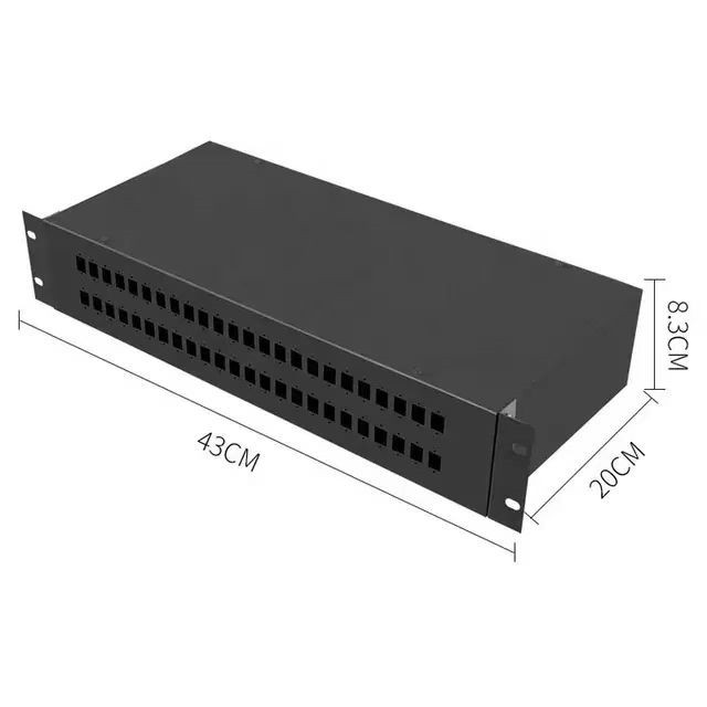 Quality 2U Optical Fiber Distribution Panel Box Enclosure Rack Mount Fc Adapter for sale