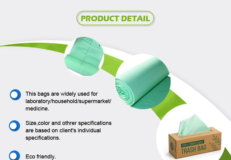 Heavy Duty 100% Biodegradable BPI Certified Compostable Trash Bags Waste Bags Garbage Bags