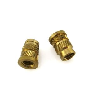 Quality OEM Knurled Brass Insert Embedded Nut For Plastic Injection Moulding for sale