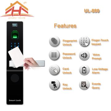 Quality Home Automation RFID Card Door Lock With Optical or Capacitive Fingerprint for sale