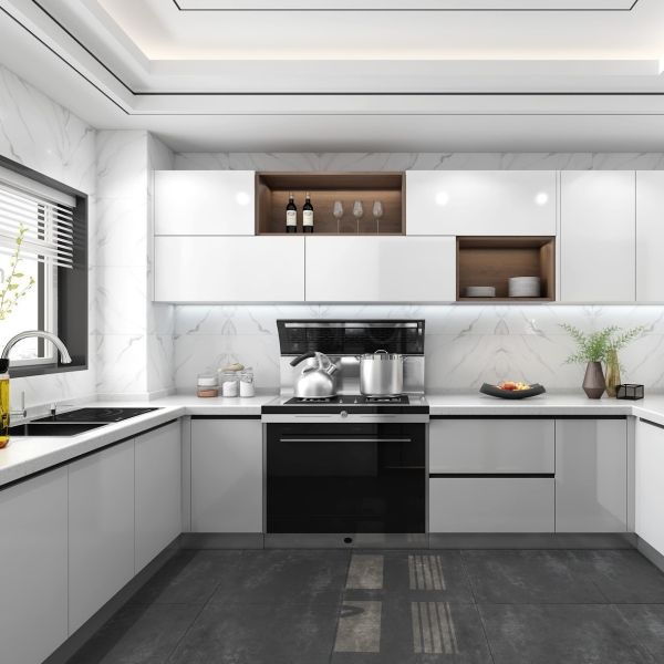 Quality Waterproof Fireproof Cabinet Kitchen with Modern Design Style and Customized Options for sale