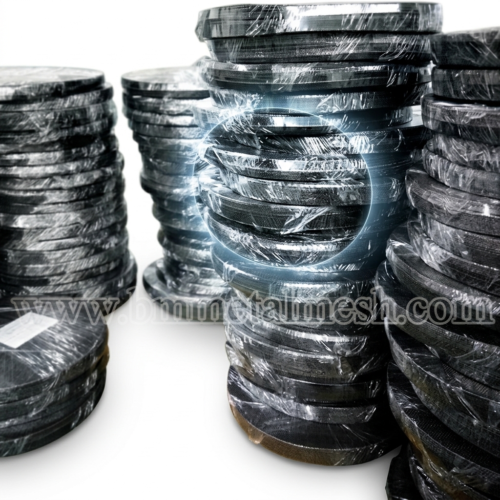 Quality 800 micron Black Extruder Screens Ensure Plastic Processing a Clean Extrusion for sale