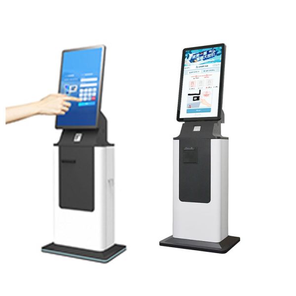 Quality Custom Hotel Self Check in Checkout Kiosk Touch Screen Self Service Payment Kiosk with QR Code Reader and Thermal Printer for sale