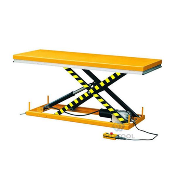Quality Stationary Electric Foot Pump Hydraulic Lift Table 3000 Lb Capacity Large Size 2000x800mm for sale