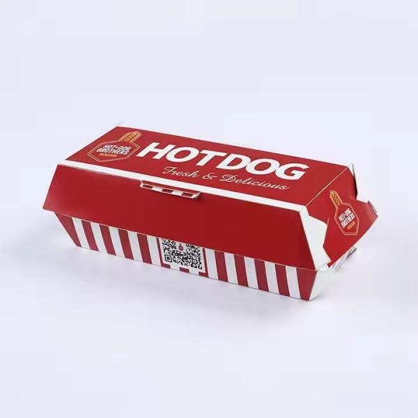 Quality Customized Takeaway Hot Dog Box Practical Food Container for Fast Food for sale