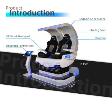Quality Godzilla 9D Virtual Reality Ride Double Motion Egg Chair 360 VR Simulator for sale