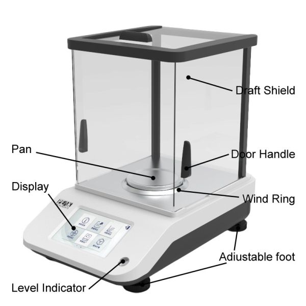 Quality USB Port Laboratory Electronic Balance Stabilization Time ≤ 4 seconds 0.1mg for sale