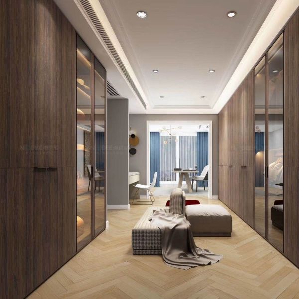 Quality Glass Door 75cm Wide Swing Shutter Wardrobe Storage Units Stain Resistant For Hotel Furniture for sale
