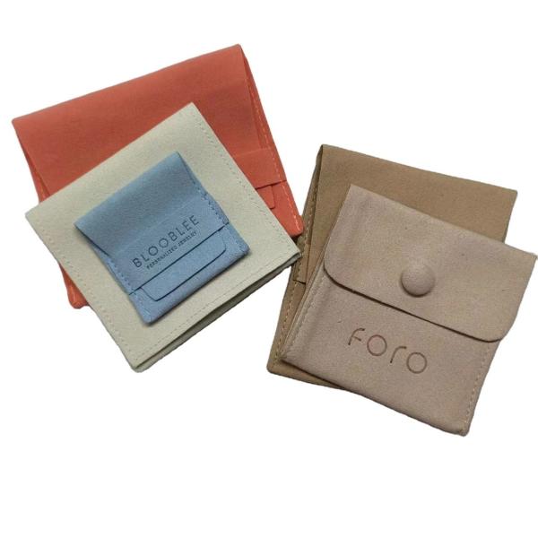 Quality Custom Printed Microfiber Velvet Gift Necklace Jewelry Packaging Bag Pouch and Box for sale