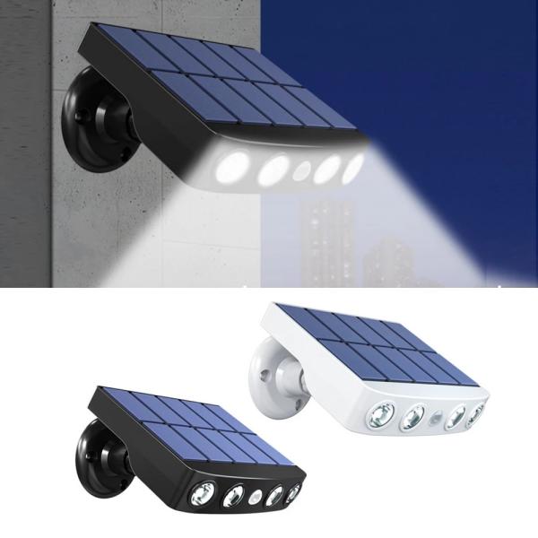 Quality Adjustable Security 600lm 120degree Solar Motion Sensor Wall Light PC+ABS for sale
