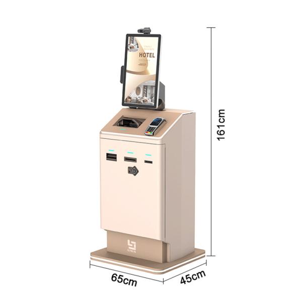 Quality 21.5 inch Touch Display Self Check in Hotel Kiosk With Key Dispenser And for sale