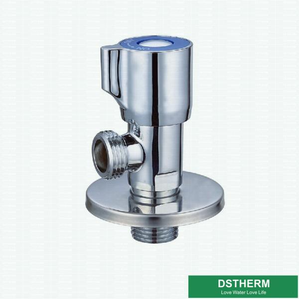 Quality With Cap Chromed Wall Mounted Toilet Water Stop 90 Degree Round Handle Quick for sale