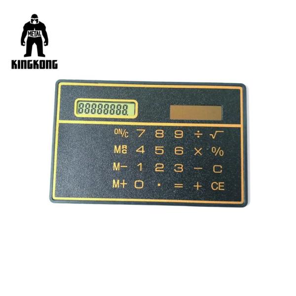 Quality Portable Micro PVC Business Cards , Black Blank Plastic Id Cards Solar Calculated for sale