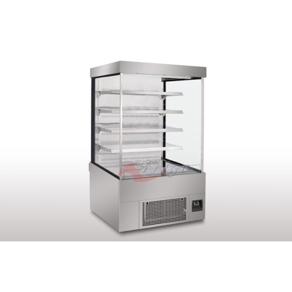 Quality Stanless Steel Open Display Cases , Upright Open Chiller Supermarket Showcase for sale