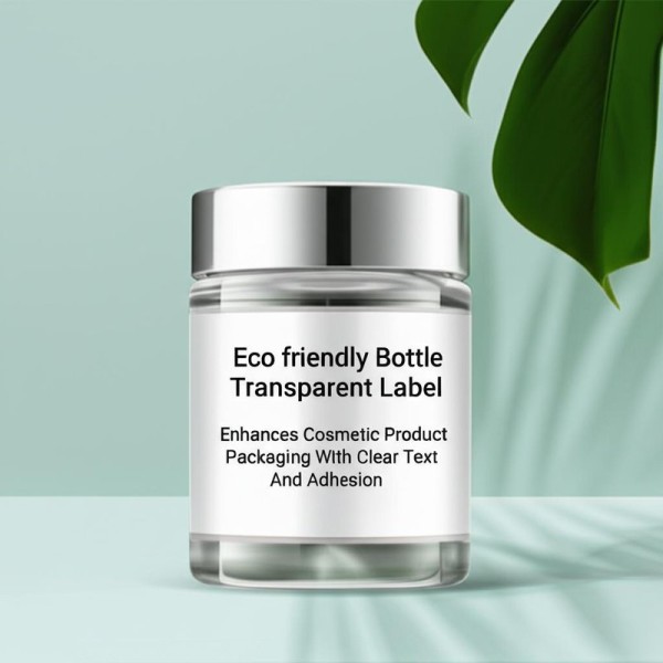 Quality Eco friendly Cosmetic Bottle Label Transparent With Black Text Enhances Cosmetic Product Packaging With Clear Text And Adhesion for sale