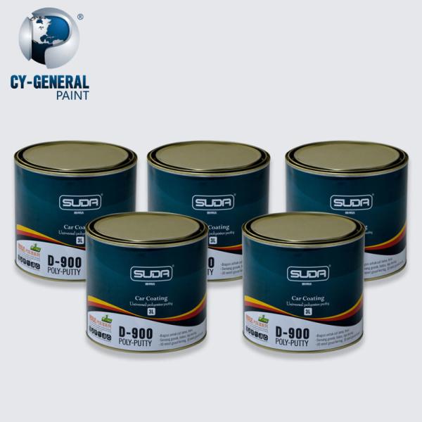 Quality Pale Yellow 3L Car Polyester Putty No Cracks Body Soft Polyester Filler for sale
