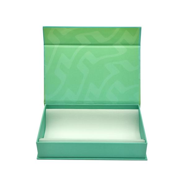 Quality Color Printing Rigid Flip Cover Gift Box With Tissue Paper Skincare Packaging for sale