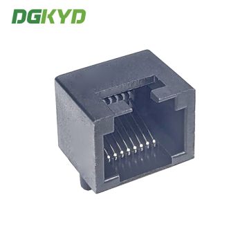 Quality DGKYD53241188IWA1DY1006 Single Port Black RJ45 Network Connector All Plastic for sale