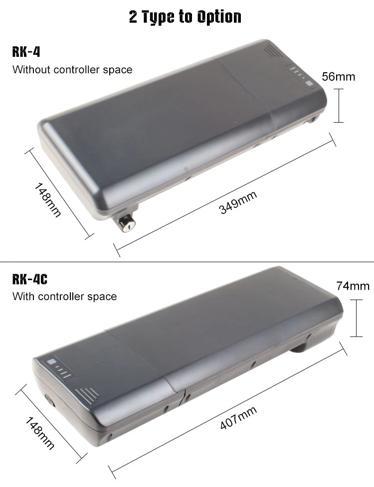 China Professional Supplier 36V 17.5Ah  Ebike Battery Rear Rack