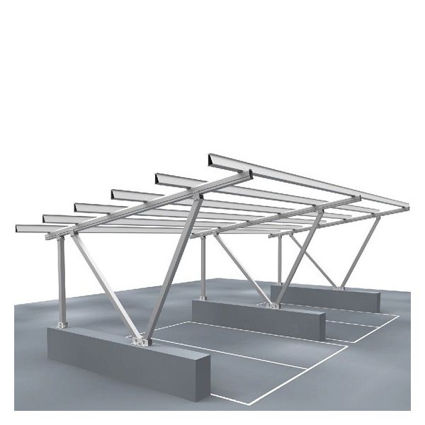 Quality Waterproof PV Solar Carport for Flat Open Field Anodized Aluminium Solar Roof Carport for sale