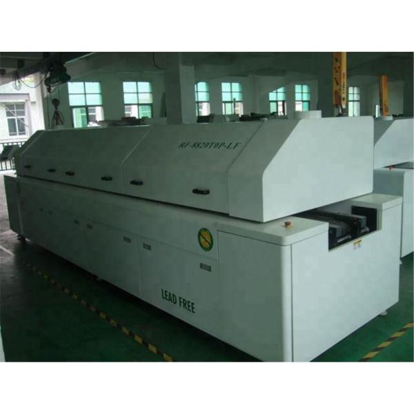 Quality Double Rail Solder Reflow Oven 8 Zone Hot Air Type With PC Control System for sale