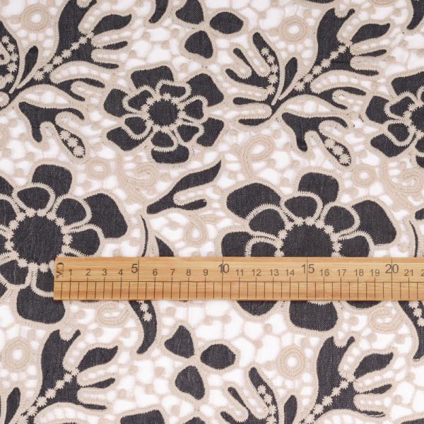 Quality Lightweight Water Soluble Lace Polyester Embroidery Guipure Chemical Lace Trim for sale