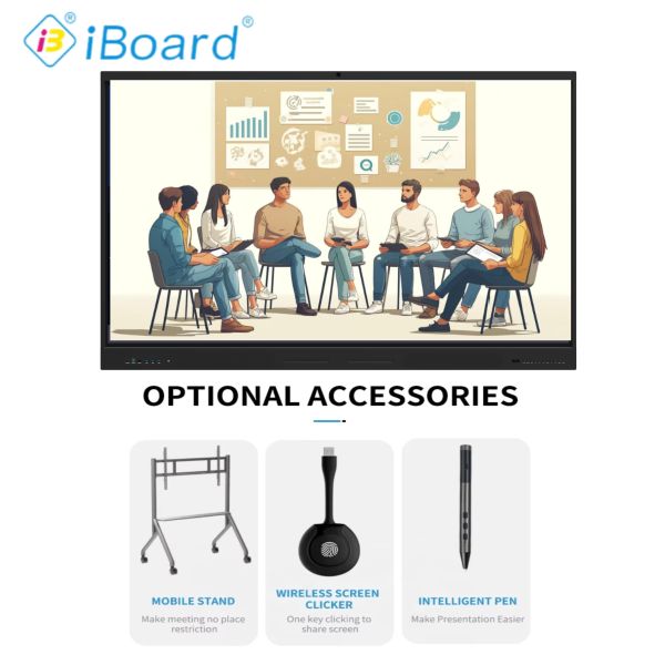 Quality VESA Standard Wall Mount Interactive Flat Panel with 4mm Tempered Glass and 6 for sale