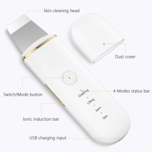 Quality Portable Ultrasonic Facial Cleansing Spatula Pore Acne Blackhead Skin Peeling for sale