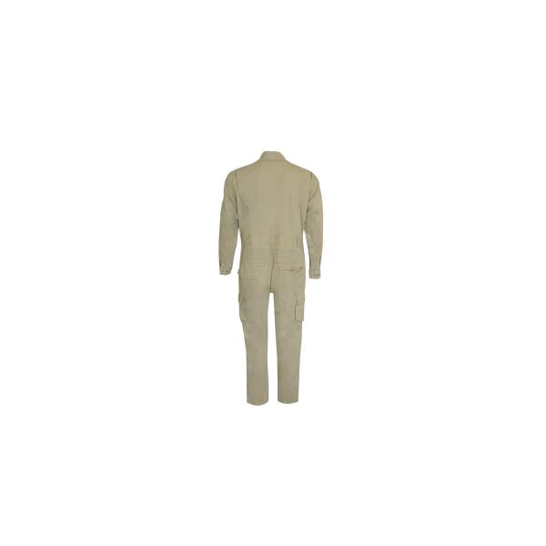 Quality 240GSM Twill 2/1 Multi Pockets Khaki Work Coverall Anti Stain Anti Static for sale