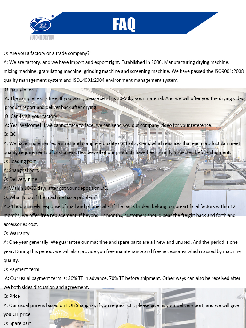 PVC Reciprating Vibrating Fluid Bed Dryer for Powder Granules Drying Equipment