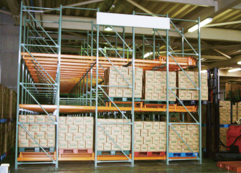 Push Back Pallet Rack High Density Warehouse Storag Rack