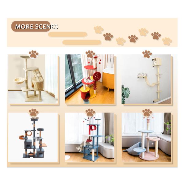 Quality Natural Sisal Cat Trees Scratching Post Multi-Level Platform Cat Tower for Large for sale