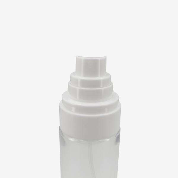 Quality 100ML Transparent Plastic Flat Shoulder Spray Bottle Cosmetic Fine Mist Spray for sale