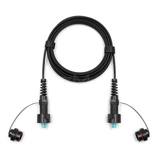 Quality Black Outdoor Waterproof Connector IP LC UPC to IP LC UPC Duplex 50/125 OM3 for sale