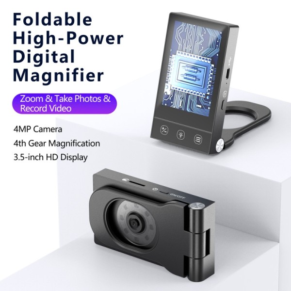 Quality Foldable Electronic Magnifier with 3.5-inch TFT Lens UV for Precision Inspection for sale