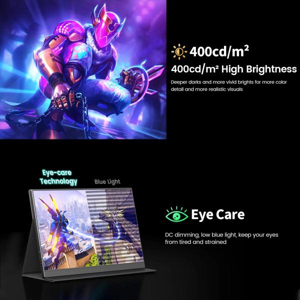 Quality UHD IPS Phone Laptop External Screen Portable Monitor 4k 17.3Inch for sale