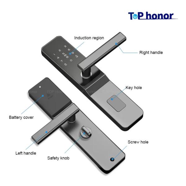 Quality Hotel Smart TTLock Digital Door Lock Smartphone Remote Access Code Card Key for sale