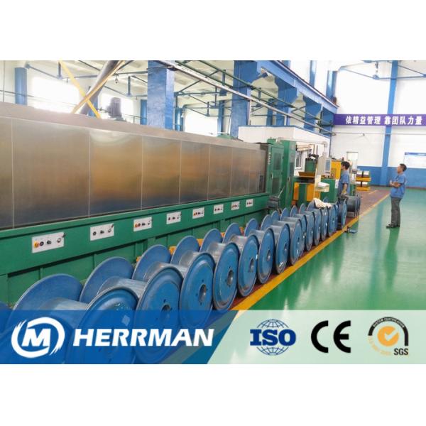 Quality Al Alloy Wire / Copper Rod Drawing Machine With Dual Bobbin Take Up High Potency for sale