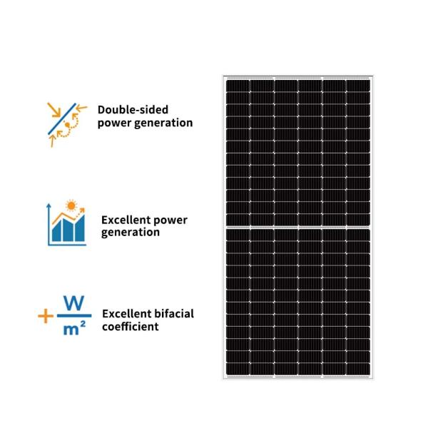 Quality Industrial 435W Monocrystalline Solar Panel Double Sided Power Generation for sale
