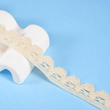 100% Cotton Sustainable Crocheted Embroidery Lace With Beads Home Textile
