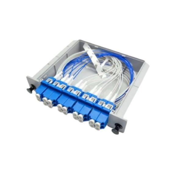 Quality LGX PLC Splitter 1x2/1x4/1x8 LC UPC SM 0.9mm PLC Fiber Optic Splitter with PP for sale